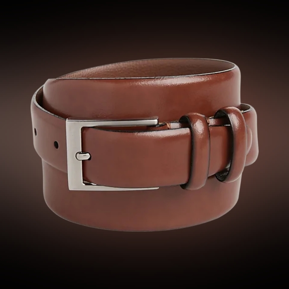 Boconi | Accessories | Boconi Mens Leather Double Loop Belt Cognac ...